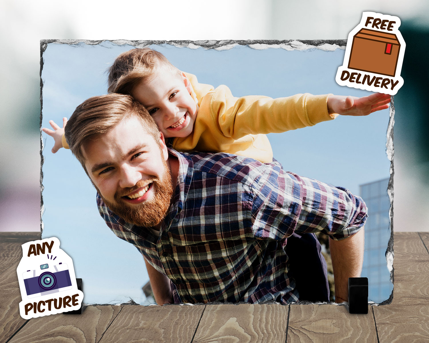 Personalised Photo Slate | New Born Gift | garmy.ink